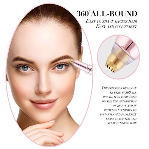 Electric Eyebrow Trimmer Mini Eyebrow Shaver Instant Painless Face Brows Hair Remover Epilator Portable Razors Make Up Eye Brow Shaper