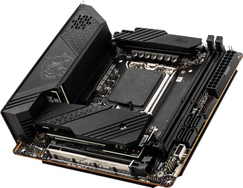 MSI MEG Z690I Unify Gaming Motherboard (Mini ITX, 12th Gen Intel Core, LGA 1700 Socket, DDR5, PCIe 5, 2.5G LAN, M.2 Slots, Wi-Fi 6E)