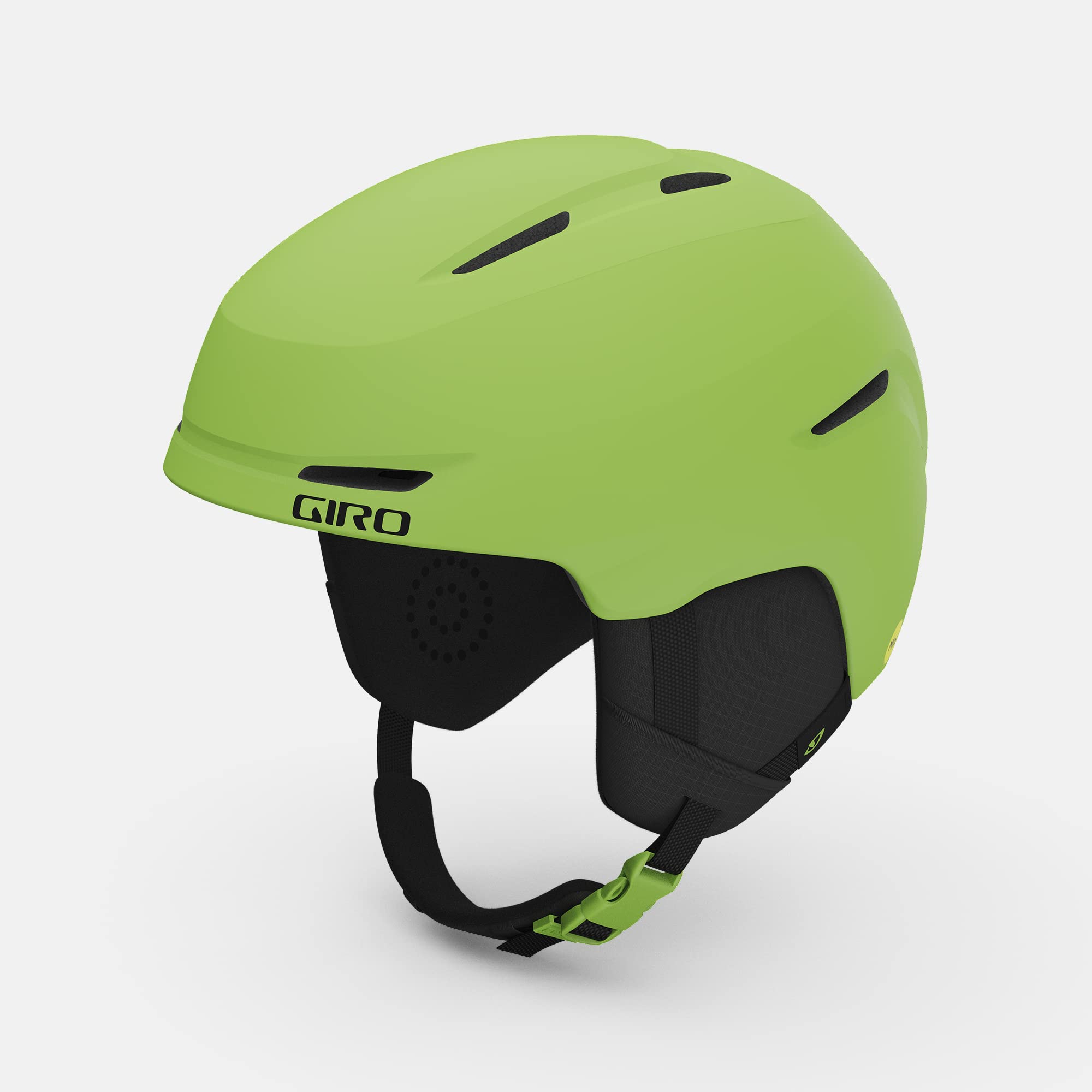 Giro Spur MIPS Kids Ski Helmet - Snowboard Helmet for Boys & Girls - Matte Bright Green - Size S (52-55.5cm)