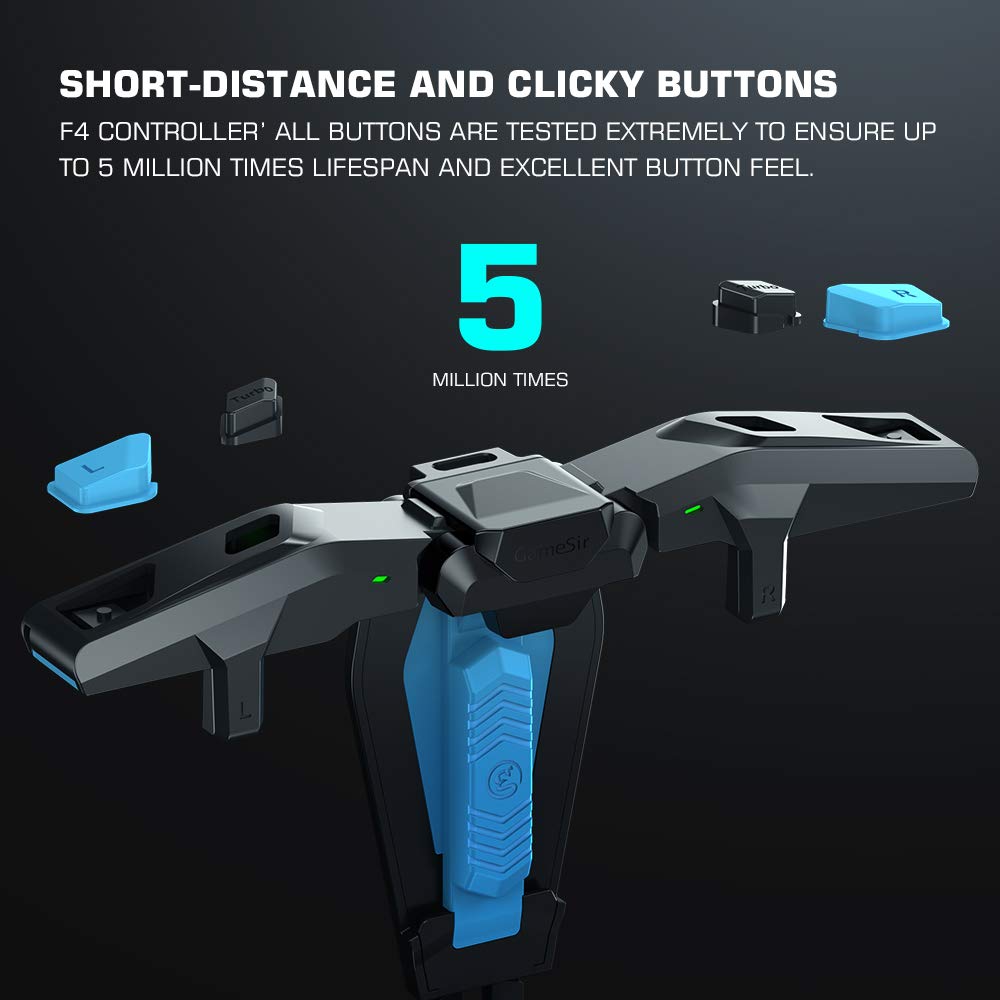 GameSir F7 Claw Mobile Game Controller for Android Tablet/iPad, PUBG Controller, Plug and Play, 4 Trigger, Sensitive Aim Shoot Joystick(Six Finger Operation) for PUBG/Fornite