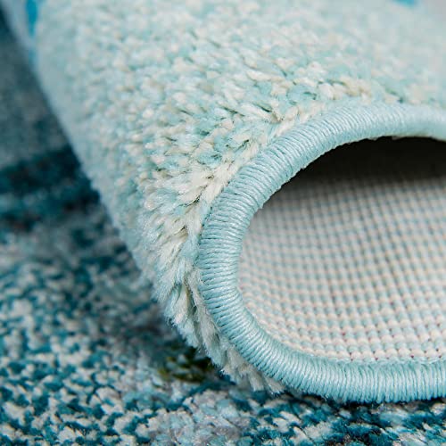 Rugs.com Amalfi Collection Rug β 4' x 6' Light Blue Medium Rug Perfect for Entryways, Kitchens, Breakfast Nooks, Accent Pieces