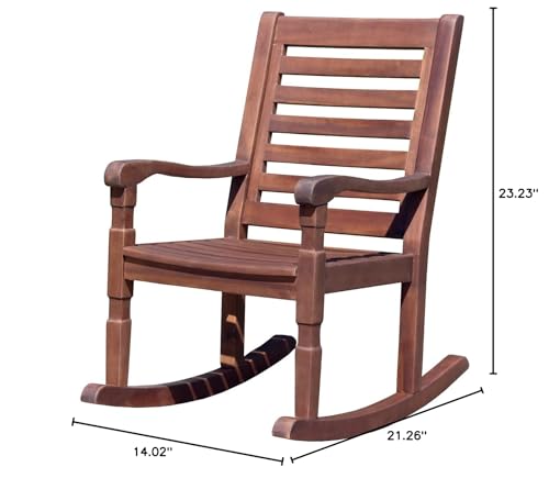 Turtleplay Nantucket Kid’s Rocking Rocker Chair, Brown