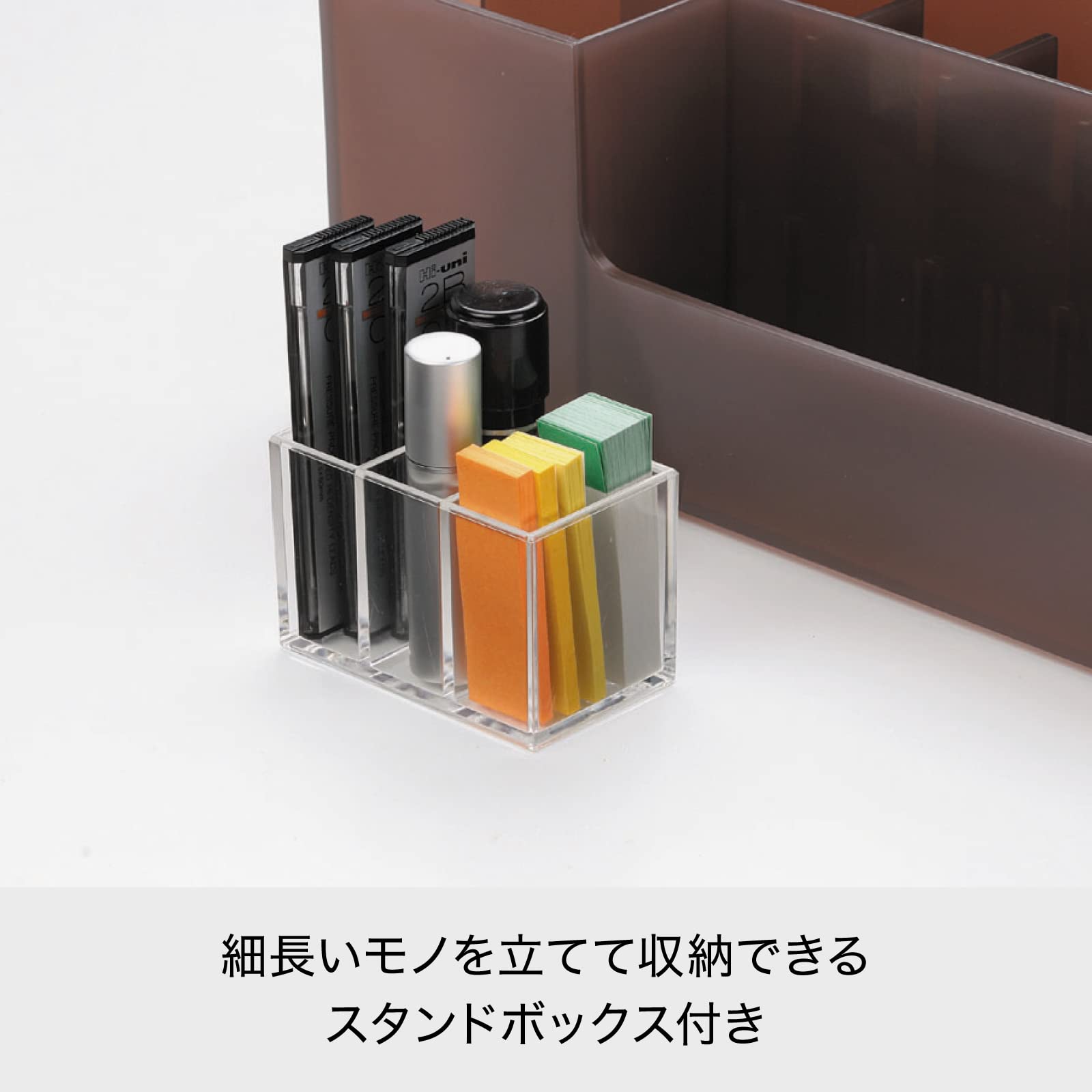 like-it MX-03 Storage Case, Organizer, Wide, Approx. W 13.4 x D 5.2 x H 7.2 inches (34 x 13.1 x 18.2 cm), All White, Opaque, Made in Japan, Tabletop Storage, Desk, Ballpoint Pen, Computer Desk