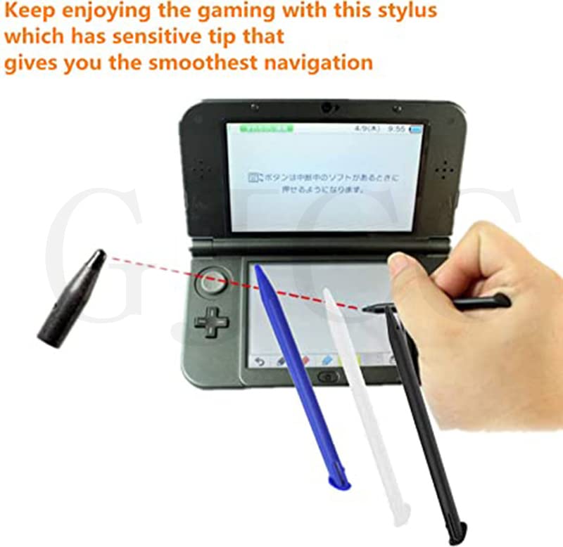 GJCC 5Pcs 3dsxl Stylus Pens Game Accessory for New 3DS XL 2015 High Accuracy Sensitive Plastic Slot Pen Set Replacement Touch Screen ( Black ) for Nintendo Compatible Nin-tendo playstable Computer