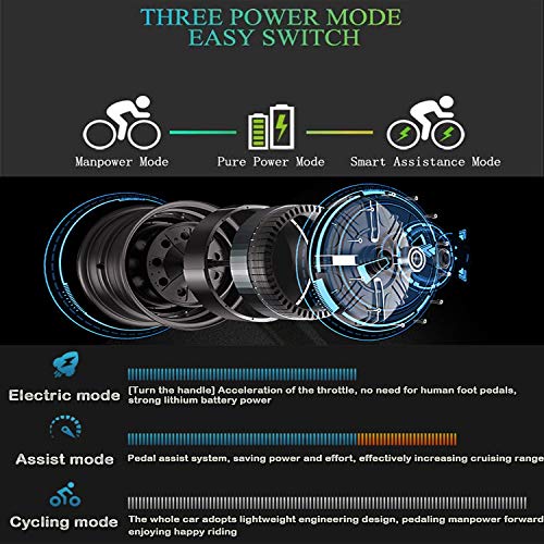Electric Bike 6-Speed-Gear City E-Bike with 26" 350W 36V10A Lithium Battery, Plastic Basket,Charger (Size-04)