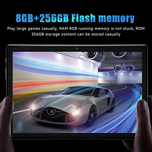 Dpofirs S30 Pro 10.1 Inch 4G WiFi Tablet, Octa Core 8GB 256GB Android 12 Touch Screen Tablets, 1960x1080 FHD, 8MP 16MP, 7000mAh Tablet PC for Home Office(Black)