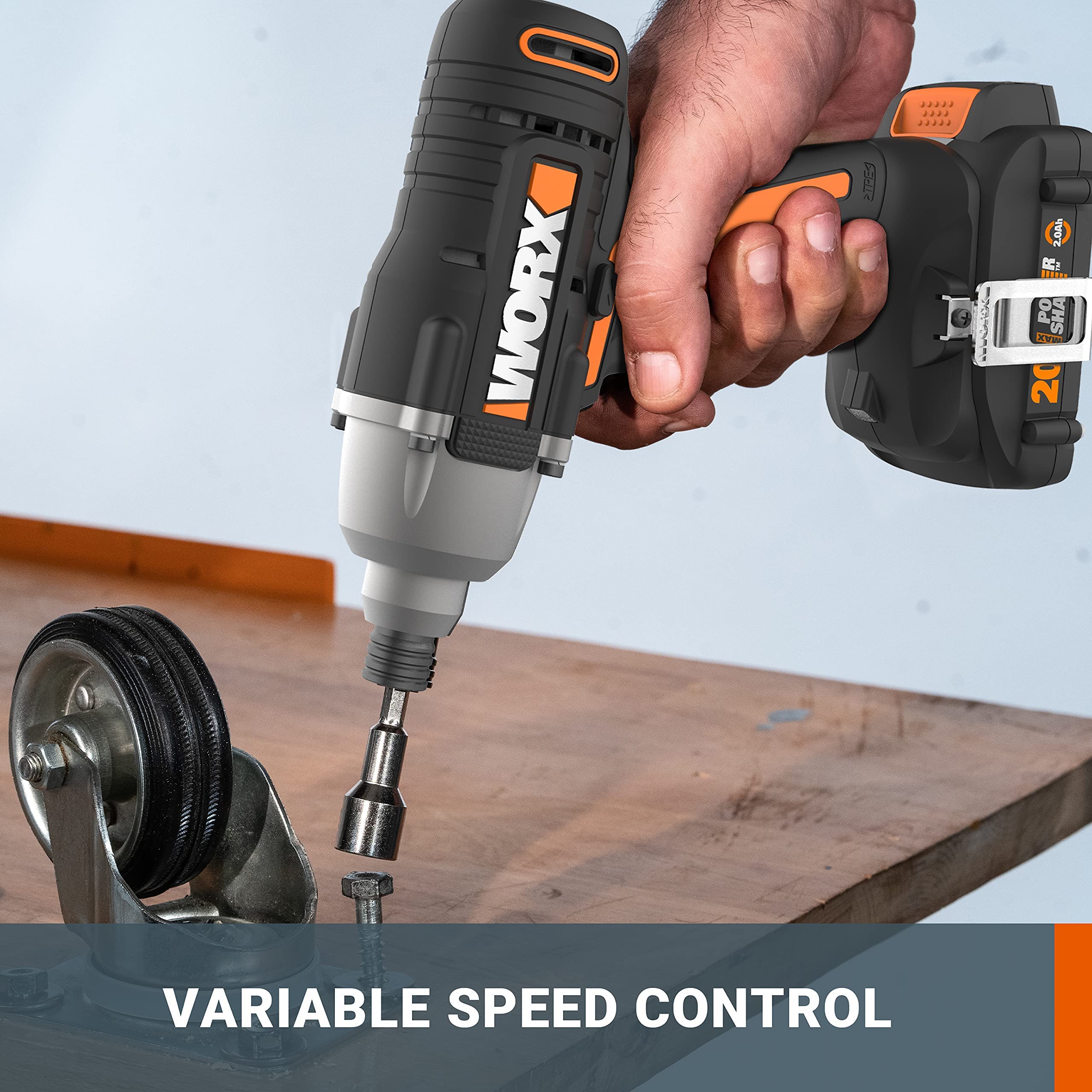 WORX 20V Cordless Drill Driver,Impact Driver and Reciprocating Saw,WX911L Power Tool Combo Kit ,2 * 2.0Ah Batteries & Charger Included