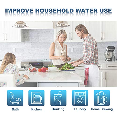 Membrane Solutions 5 Micron 2.5" OD x 20" Length Sediment Water Filter String Wound Polypropylene Cartridge for Whole House Filter Systems - 6 Pack