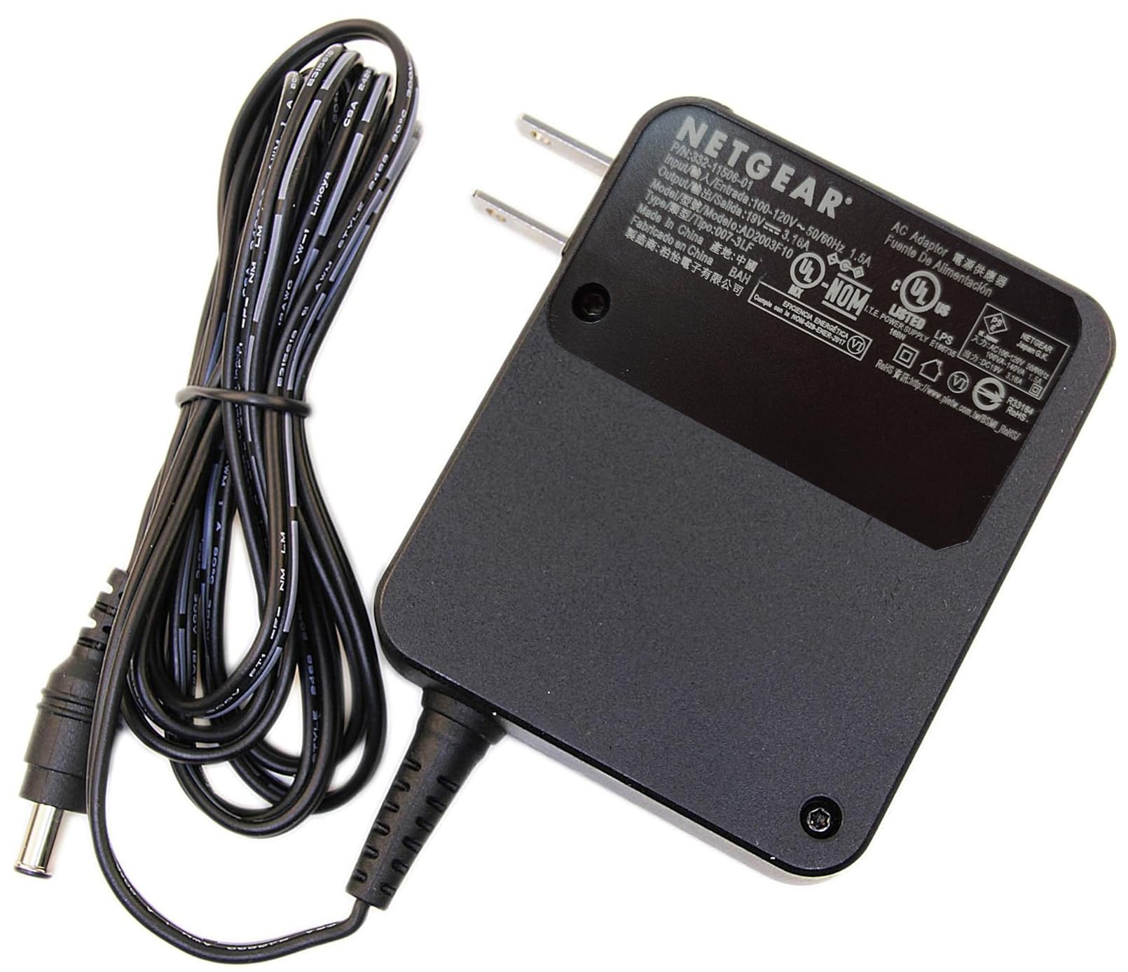 OEM UL Original 19V 3.16A AC/DC Adapter for Netgear CBR750 Orbi Cable Modem Router AX4200 CBR750-100NAS CBK752-100NAS CBK753-100NAS WiFi 6 DOCSIS 3.1 Mesh System 332-11475-01 60W Power Supply Charger