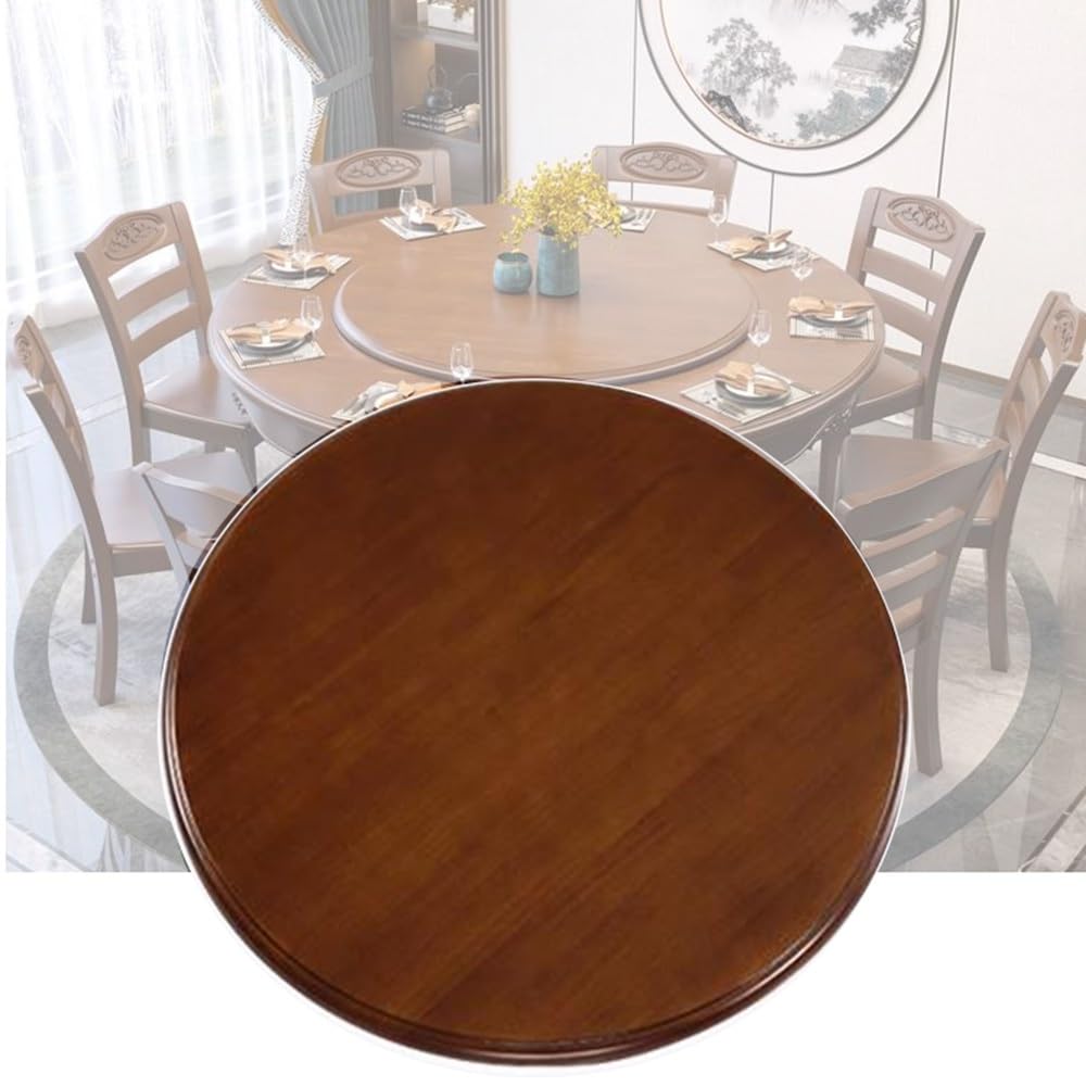 DOUKI 30In Lazy Susan Wooden Turntable Organizer For Table, Wooden Lazy Susan Serving Tray, Large Tabletop Rotating Tray, Wood Kitchen Turntable (Color : Walnut, Size : 36inch(90cm))
