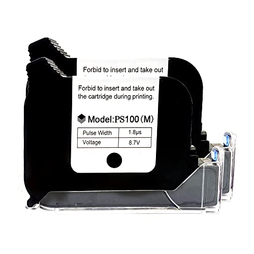 Phezer Set of 2 Original 42ml Solvent Ink Cartridge Replacement Handheld Inkjet Printer P16/P18/DC11, Durable and Quick Dry, Compatible for 0.5inch/12.7mm Nozzle Coding Machine (Black)
