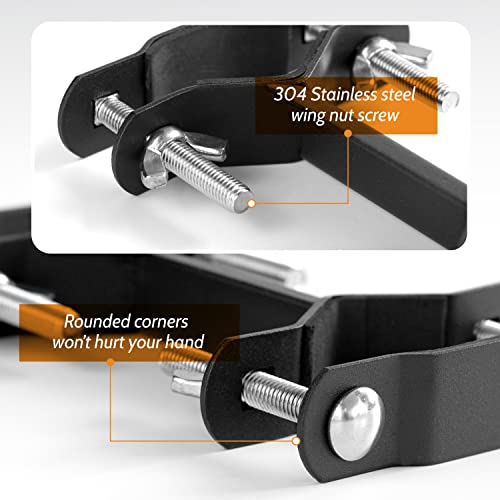 Vinazone Patio Umbrella Holder, Heavy Duty Deck Umbrella Mount, Umbrella Holder for Deck Railing, Deck Mount Umbrella Holder, Umbrella Deck Mount, Umbrella Clamp for Fence, Railing, Deck- 4Pack -Black