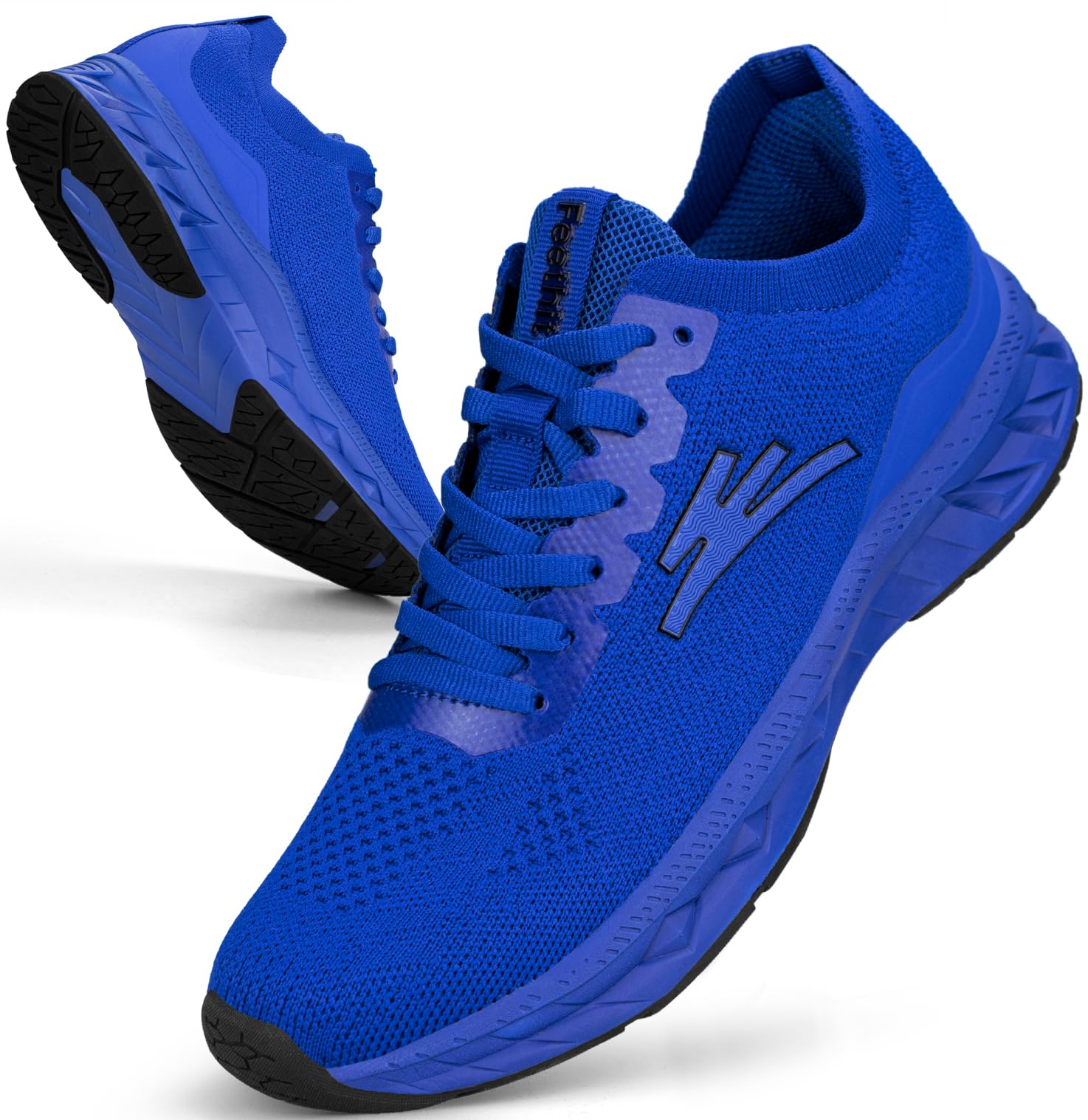 Feethit Womens Breathable Tennis Running Shoes Non Slip Workout Sneakers Lightweight Walking Shoes Blue Size 9