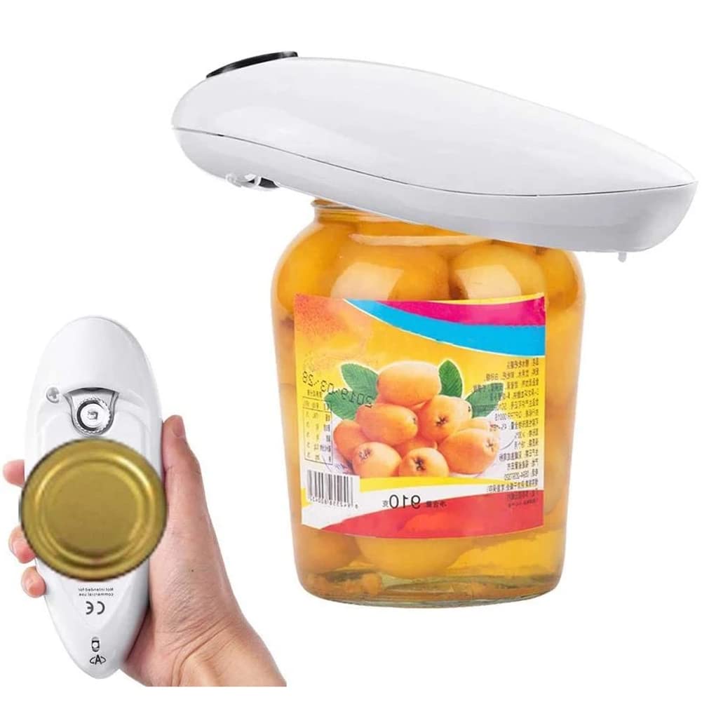 Electric Can Opener + FREE Bonus Gripmate Jar Opener included, Automatic, Smooth Edge, Home Kitchen Gadgets Tool, One Touch Can Opener for Kitchen, Two AA batteries required (not included)