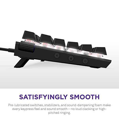 NZXT Function MiniTKL - Compact Tenkeyless Gaming Keyboard – Gateron Red Mechanical Switches: Linear, Fast, and Quiet – Hot-Swappable – RGB Backlit – Aluminum Top Plate – Sound Dampening Foam – Black