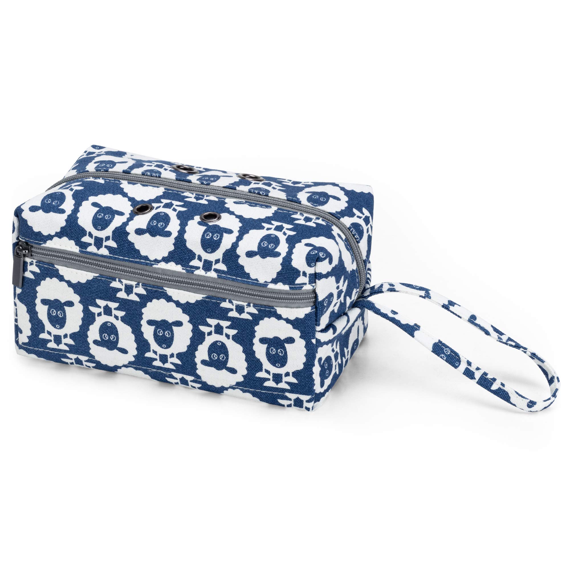 Luxja Small Yarn Storage Bag, Portable Knitting Bag for Yarn Skeins, Crochet Hooks, Knitting Needles (up to 8 Inches) and Other Small Accessories (Small, Sheep)