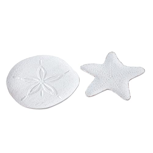 Mud Pie Sea Platter Set, approx. 14" x 14", White