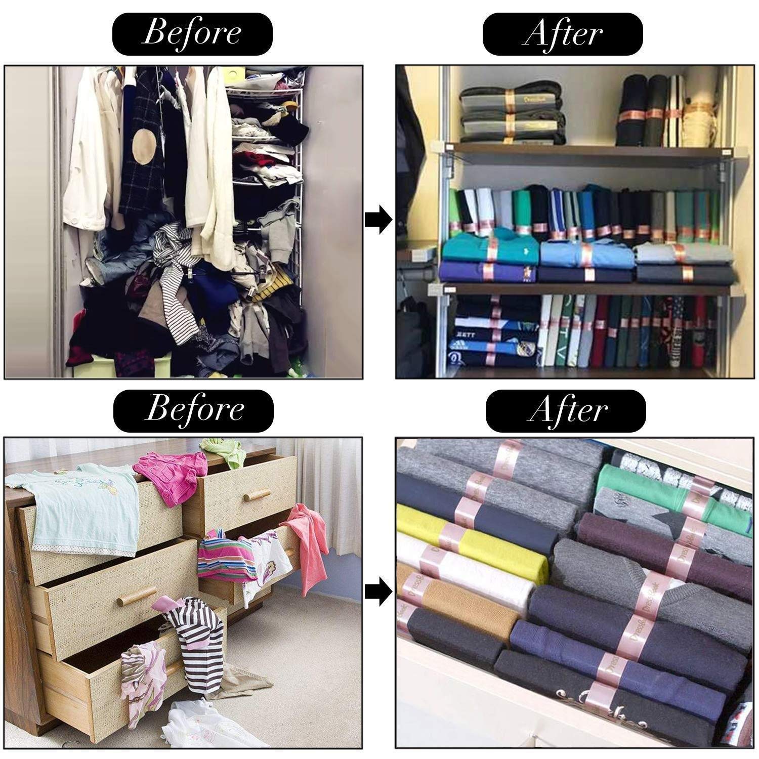 DressBook OYSTERBOY Foldable Clothes T-Shirt Closet Organizer (10, Small - for Kids)