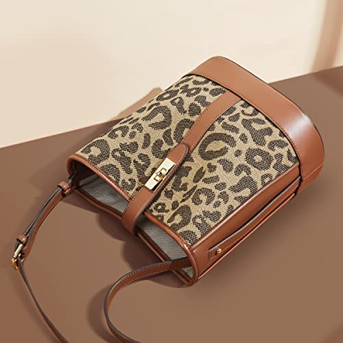 FOXLOVER Fashion Bucket Purses for Women Designer Ladies Hobo Shoulder Bag