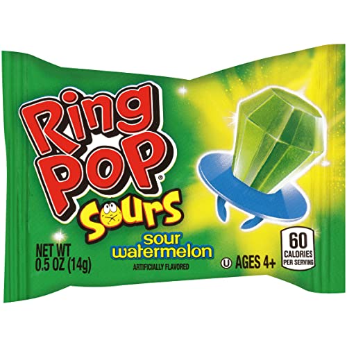 Ring Pop Sours Individually Wrapped Halloween Bulk Lollipop Variety Party Pack β 30 Count Lollipop Suckers W/ Assorted Flavors - Fun Candy For Halloween Candy Bowls, Parties & Trick Or Treating Bags