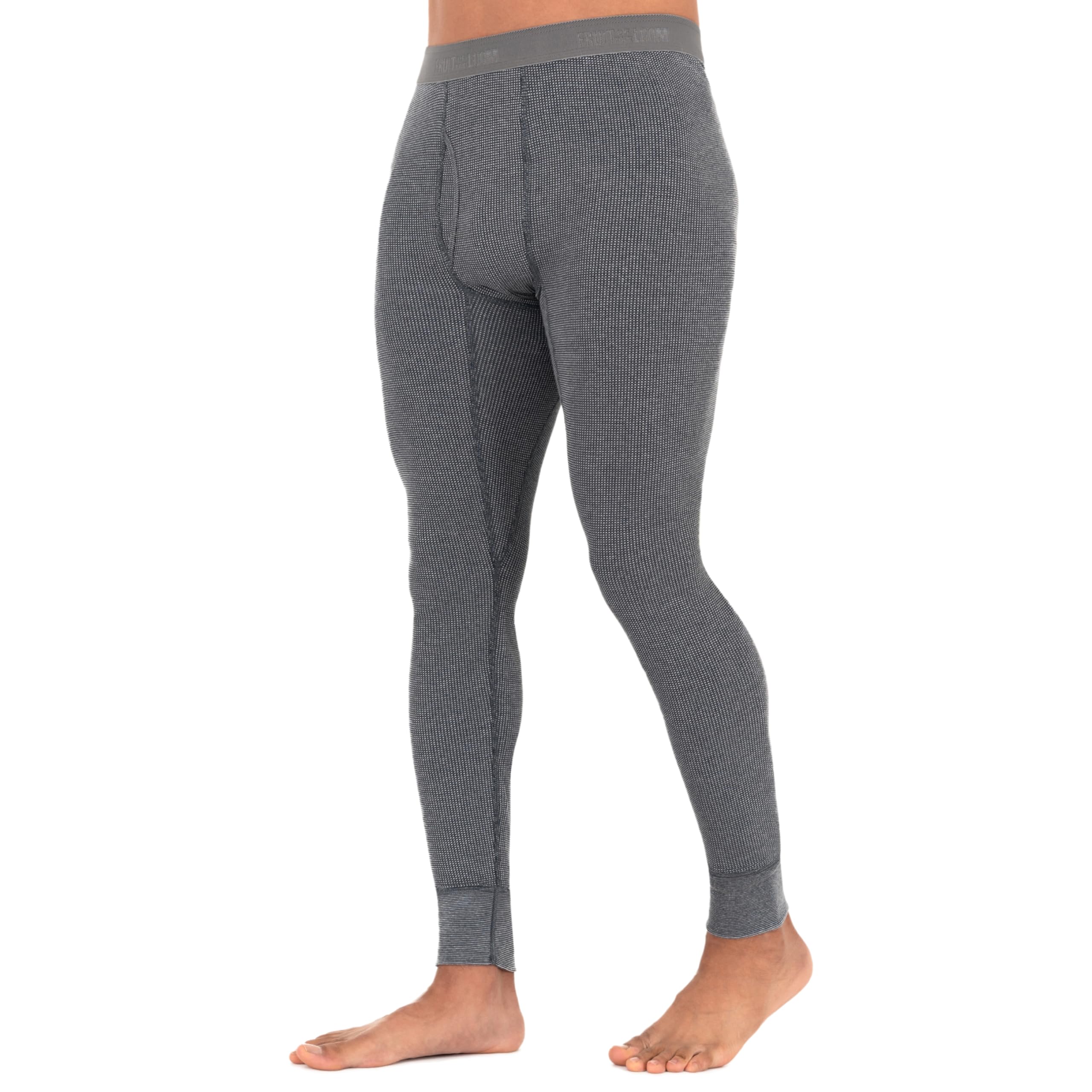 Fruit of the Loom Men's Recycled Premium Waffle Thermal Underwear Long Johns Bottom (1, 2, 3, and 4 Packs), Greystone Heather, X-Large