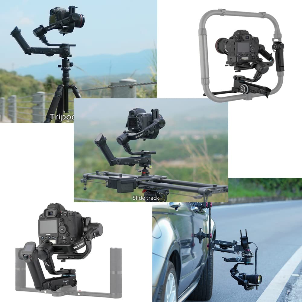 FeiyuTech AK2000C Gimbal Handheld Stabilizer for DSLR Camera Canon 60/70/80D RP,Sony A7C a63/4/5/600,P-anasonicGH4/5 Fujifilm Nikon,Optional GripBar,WiFi/Cable Control OLEDScreen,Official-Authorized