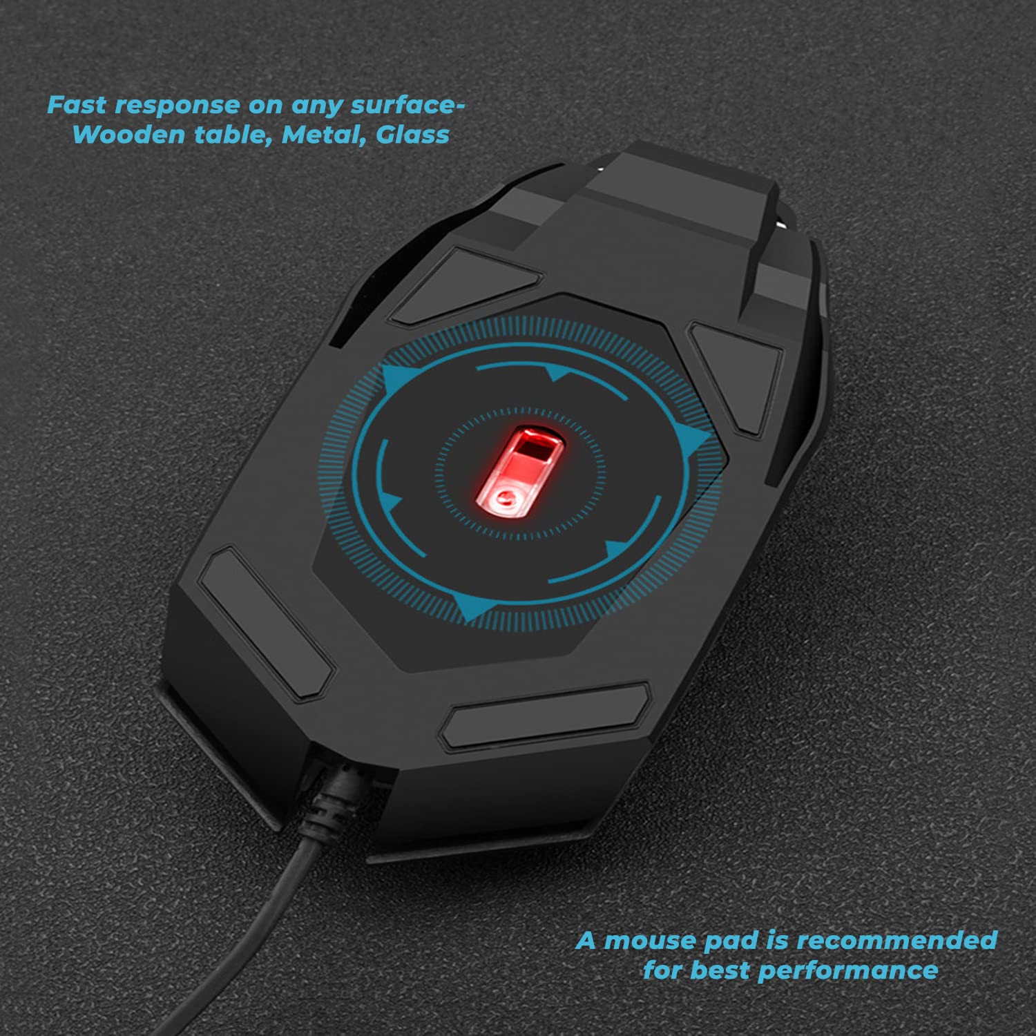 Gaming Mouse - USB Wired LED Large Dragon Gamer mice Rainbow RGB Lightning Effect