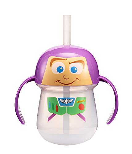 The First Years Disney/Pixar Toy Story Buzz Lightyear Baby Trainer Straw Cup, 7 Ounces