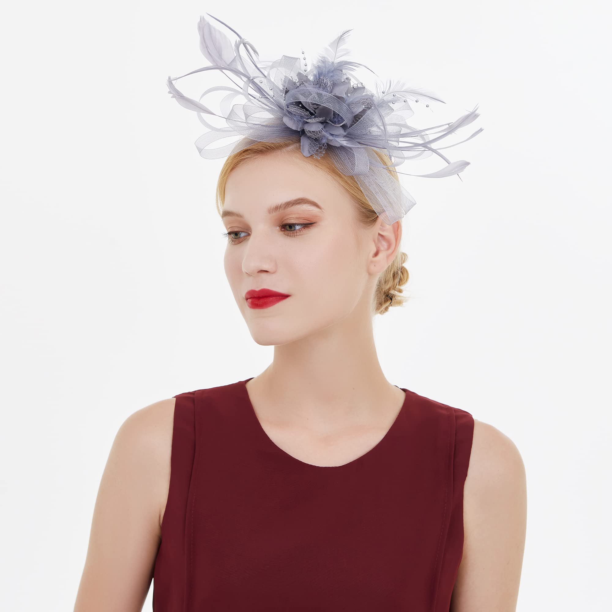 FAIRY COUPLE Women's Fascinators Hat Derby Style Bridal Shower Tea Party Headwear Green