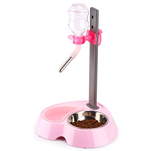 Super Design Dog Water Bottle Stand, Automatic Multifunctional Dog Water Bottle Dispenser Dog Water Feeders Bowl Dispenser Portion Control Water Dispenser for Dogs & Cats, No More Dripping Beard