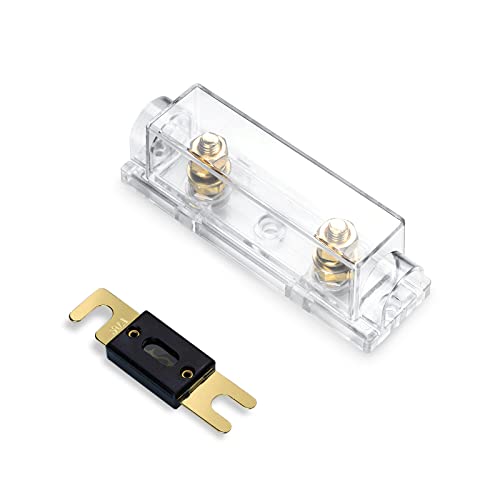 HQST 30 Amp ANL Fuse with Transparent Holder Fits for 10/8/6/4/2/0 Gauge Wire
