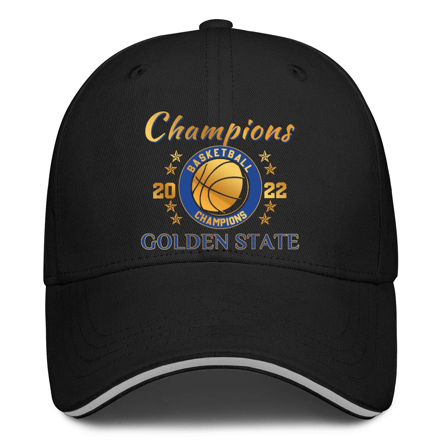 Golden State Basketball Fans Hat 2022 Championship Champs Cap Gifts Unisex Adjustable, Black-5, One Size
