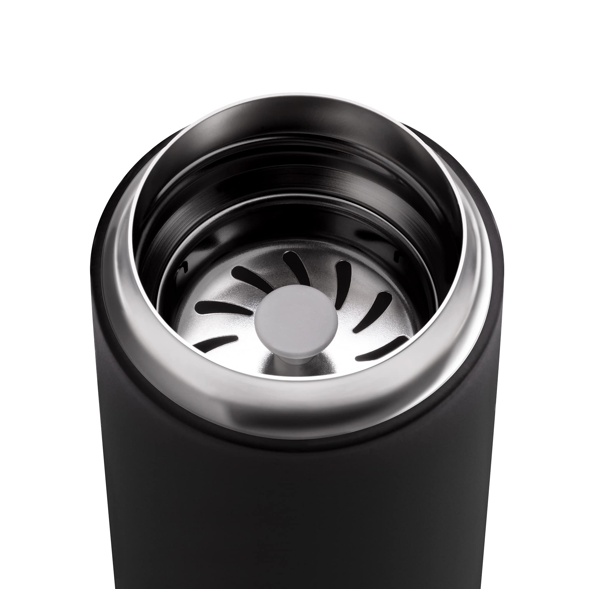 Fellow 16 oz Carter Move Travel Mug - Vacuum-Insulated Stainless Steel Travel Coffee Mug - Coffee Tumbler with Ceramic Interior and Splash Guard - Matte Black