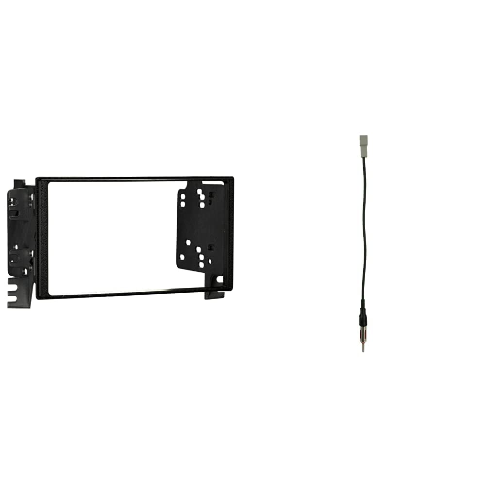 Metra Electronics 95-7321 Double DIN Installation Dash Kit for Select 2005-2009 Kia and Hyundai Vehicles & 40-KI11 Antenna Adapter for Hyundai and Kia 2009-Up