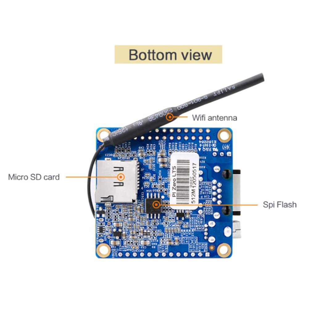 Jteyult for Orange Zero 512MB H3 -Core Development Board,-Source Single Board Computer, Run Android 4.4,