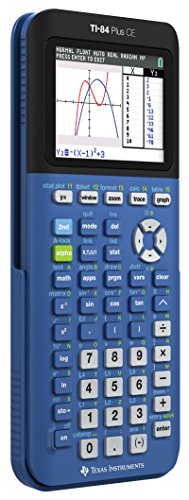 Texas Instruments TI-84 Plus CE Blueberry Graphing Calculator (Renewed)