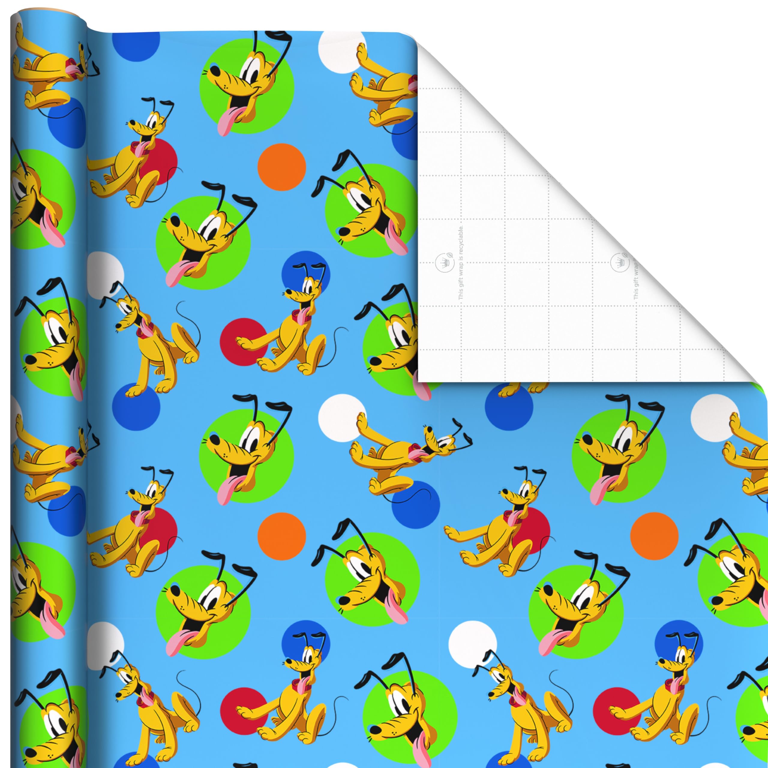 Hallmark Disney Wrapping Paper Rolls for Kids Birthdays, Christmas, Any Occasion (Set of 3 Rolls: 60 sq. ft. ttl.) Mickey Mouse, Minnie Mouse, Pluto, Donald Duck, Daisy Duck