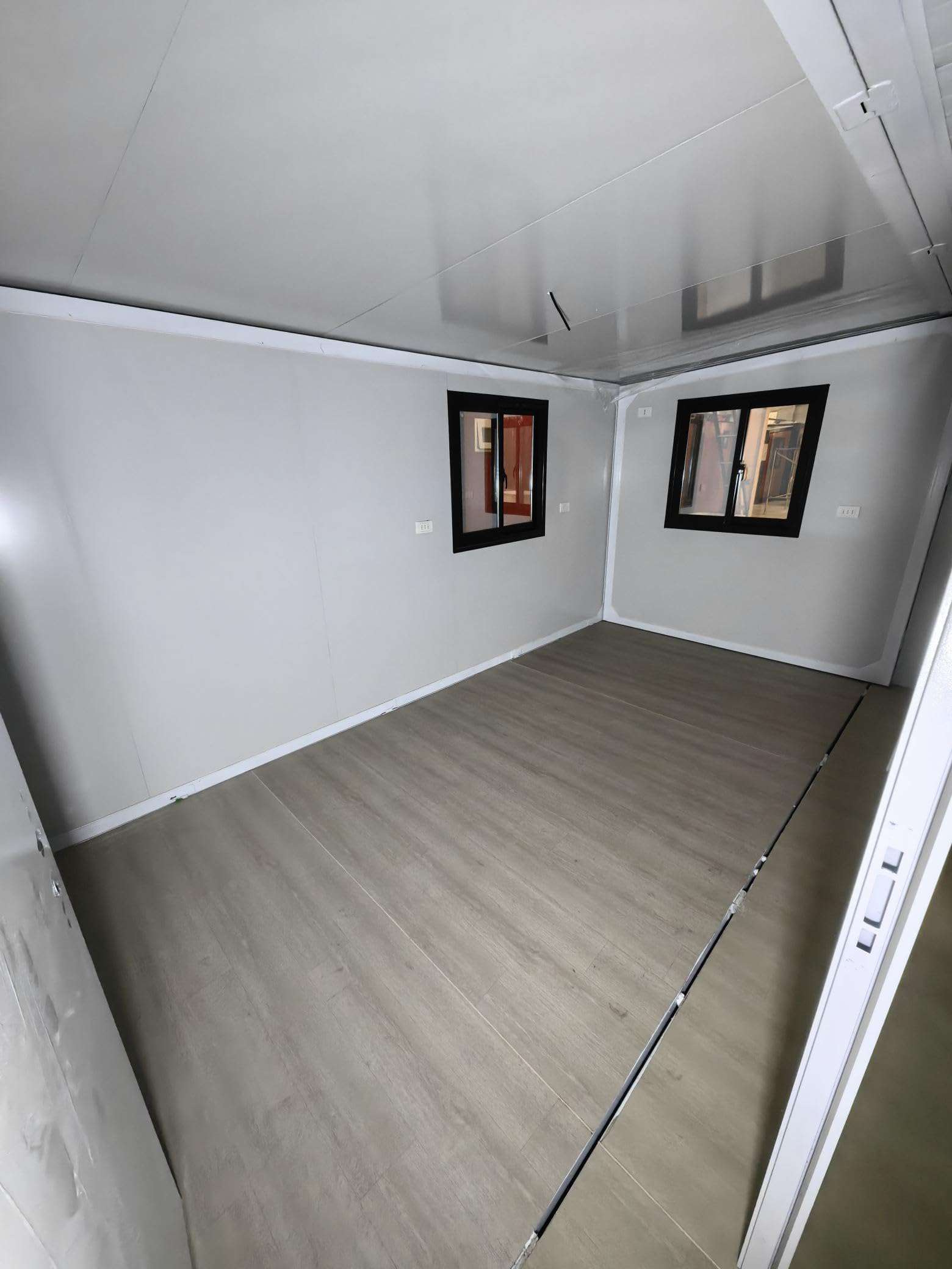 Portable Prefabricated Tiny Home, Foldable, Expandable Container with Bathroom,Bedroom,Living Room and Open Kitchen.Modern Design Small Villa,Mobile Expandable House. (Dark Grey 20x40ft)
