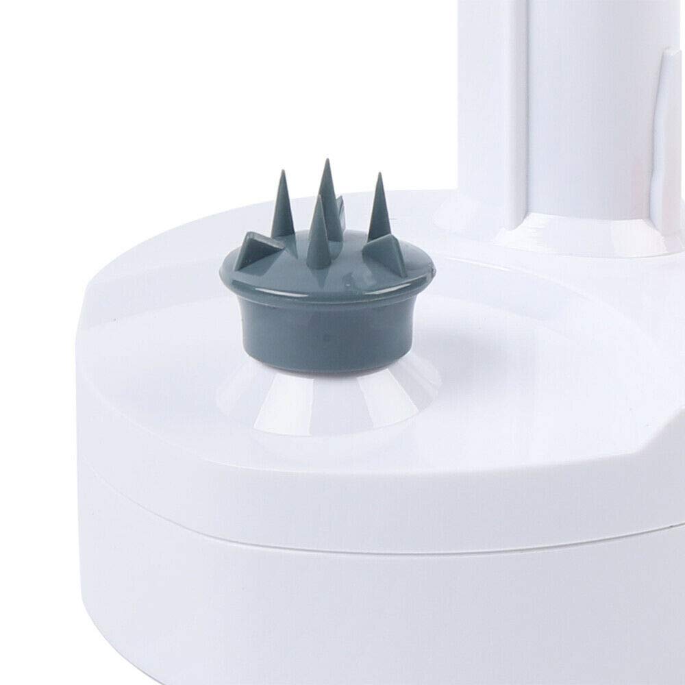 Electric Potato Peelers without Charger, GDAE10 Automatic Peeler Fruit Apple Orange Vegetable Peel Cutter Peeling Machine with 3 Blade DC6V, 0.5A/ 4 AA Batteries(without) White