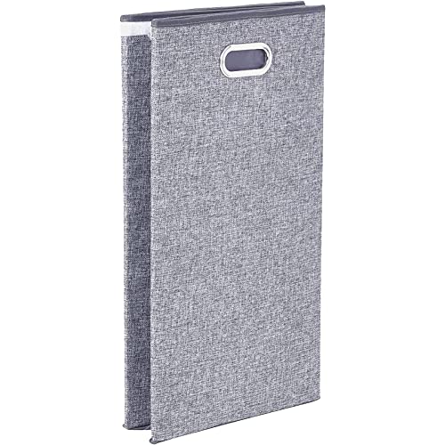 SUPERJARE Double Laundry Hamper with 2 Removable Liner Bags, 150 L Large Laundry Basket with Magnetic Lid, Collapsible Clothes Hamper with Easy Carry Built-in Handles, 2 Section, Linen Gray
