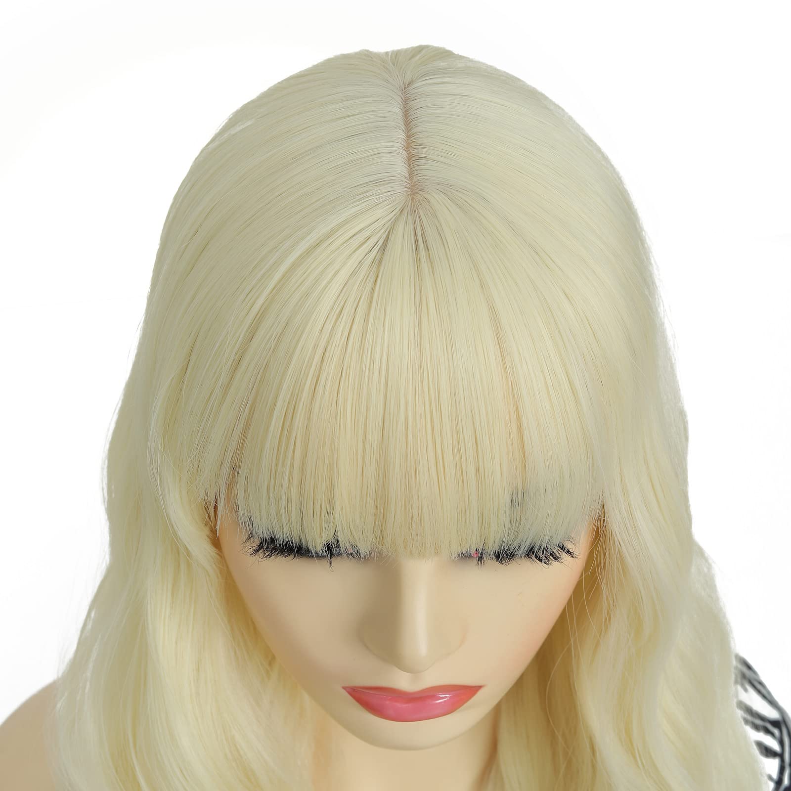 Junbeauty 613 Blonde Long wavy Natural Looking Cosplay Wavy Hair Replacement Wigs for Costume Halloween