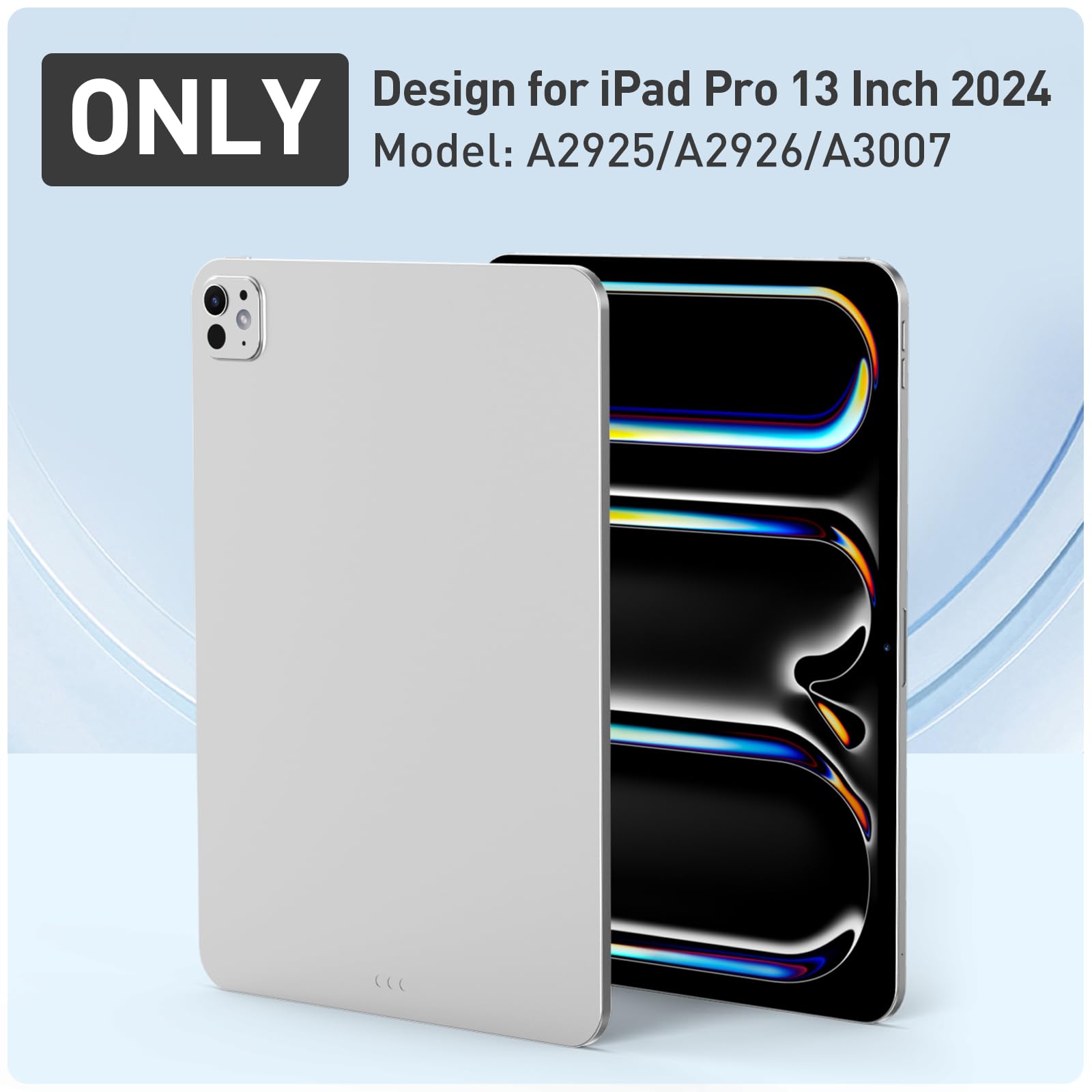 SUPFIVES Case for iPad Pro 13 Inch 2024 (7th Gen), with Screen Protector/Shoulder Strap/Pencil Holder/Handle/Rotating Stand, Green