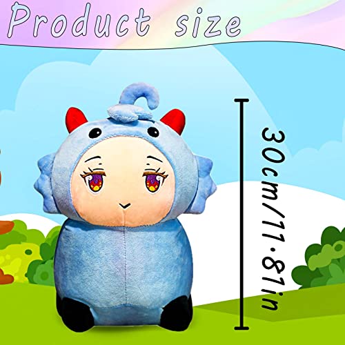 Ganyu Cocogoat Plush Toy Plushie Pillow Ganyu Sheep Stuffed Animals Toys Figures Hugging Sleeping Pillow for Kids 11.8" (Blue)