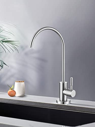 Drinking Water Faucet,Lead-Free Sink Water Filter Faucet,Reverse Osmosis Faucet for Kitchen Bar Sink,Brushed Nickel SUS304 Stainless Steel