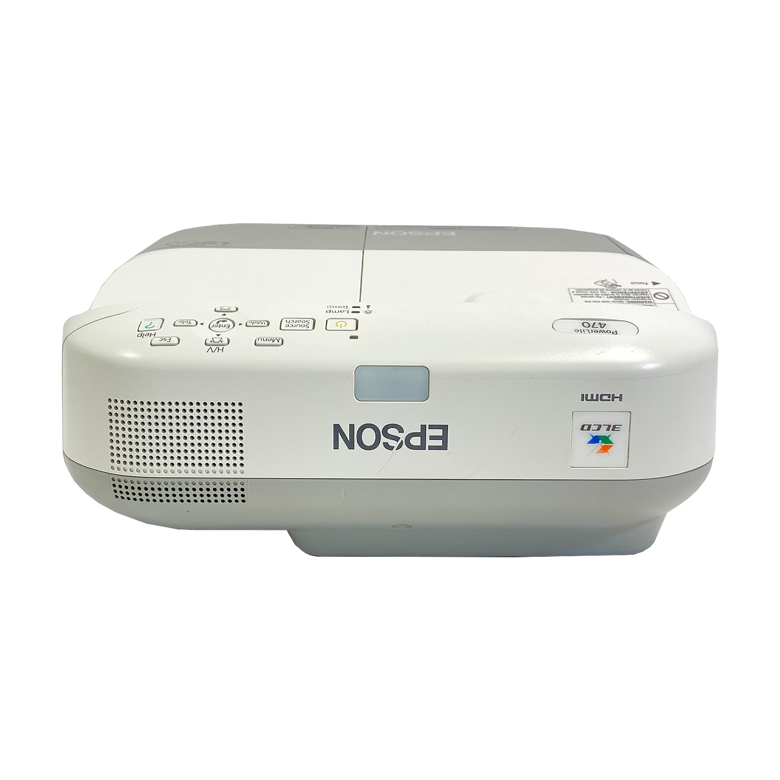 Epson PowerLite 470 3LCD Projector Ultra Short Throw ELPLP71 V13H010L71, Bundle: Power Cable, HDMI Cable, Remote Control