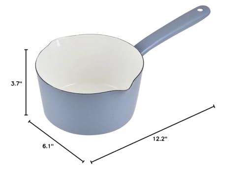 Pearl Metal Petit Cook Hollow Milk Pan, 5.9 inches (15 cm), Blue Gray HB-2084
