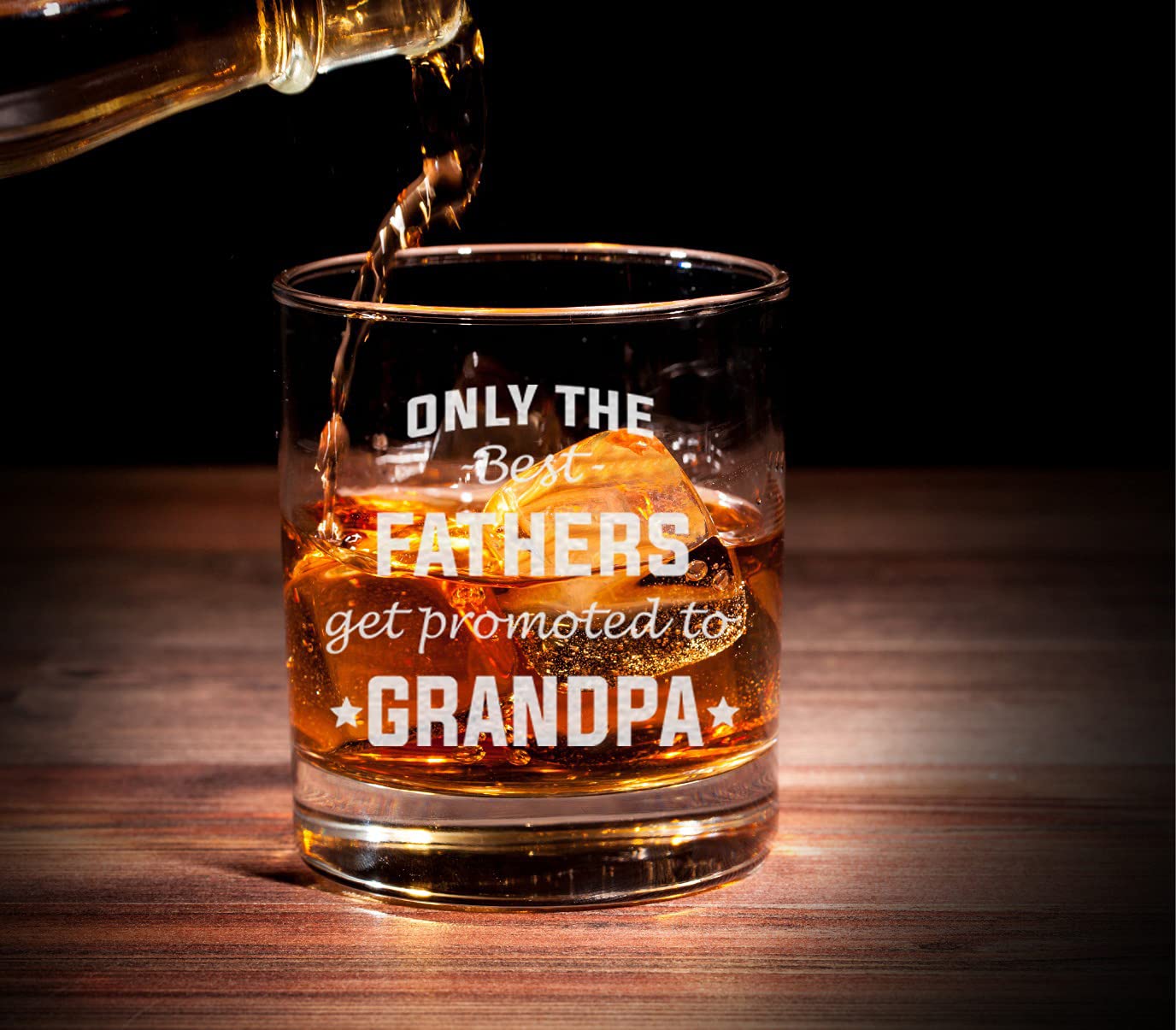 Only The Best Brothers get Promoted to Uncle Pregnancy Announcement Whiskey Glass (Uncle)