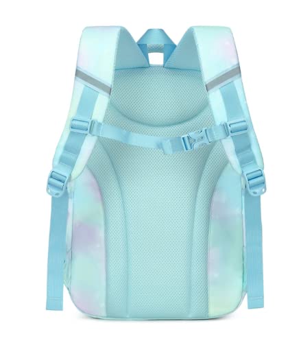 Piksun Girls backpack,Kids Backpack for Girl,Cute Elementary Bookbag Waterproof Large Capacity School Bag Backpacks for Girls (Blue)