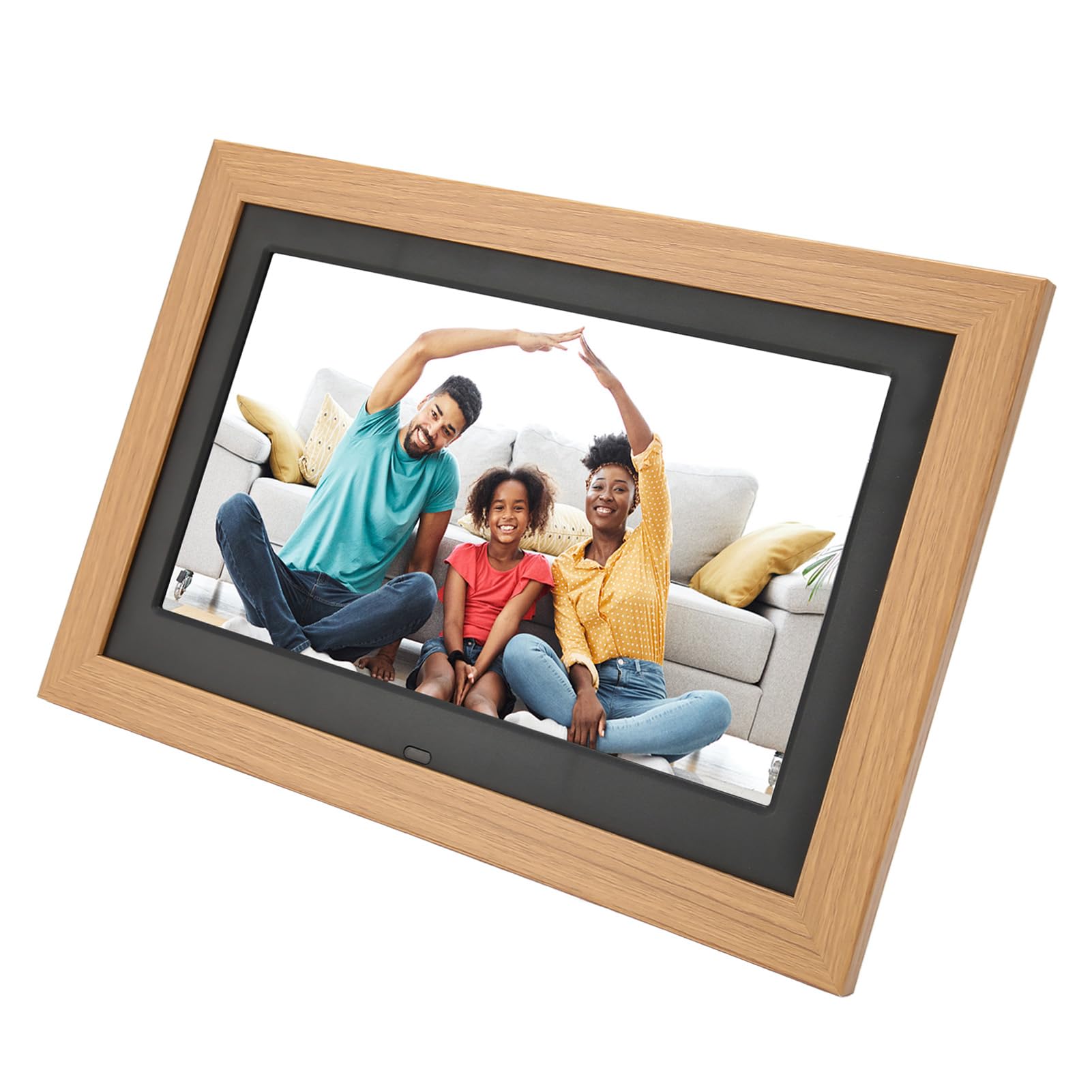 Electronic Photo Album, Digital Photo Frame Lightweight LED Screen 1024x600 100â240V with Stereo Speaker for Birthday (US Plug)