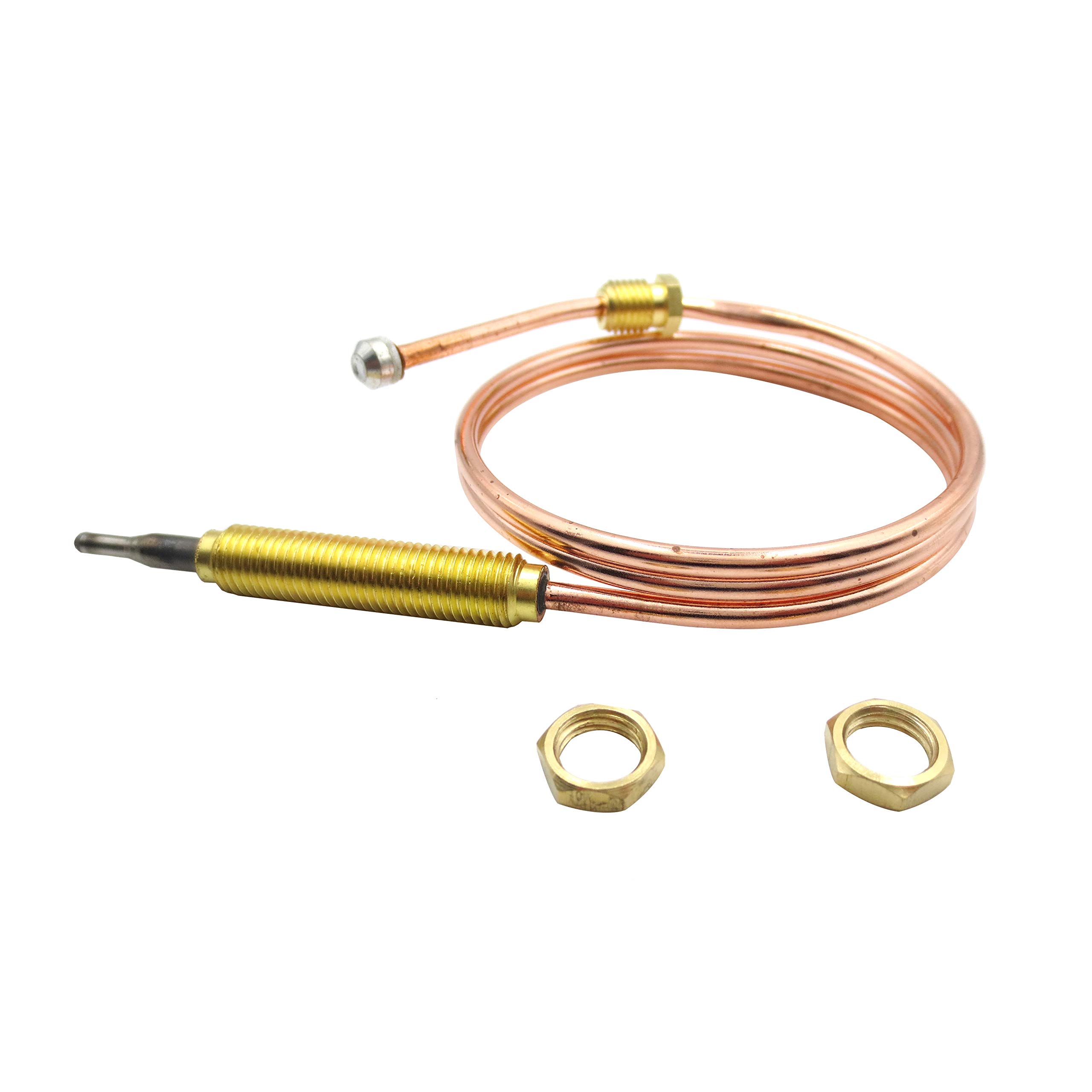 METER STAR Universal LPG Propane Fireplace Fire Pit Gas Control Cock Valve Kit with Thermocouple and Knob Switch, Replacement for Gas Grill,Heater,Fire Pit,Fireplace(3/8" Flare Inlet & Outlet)